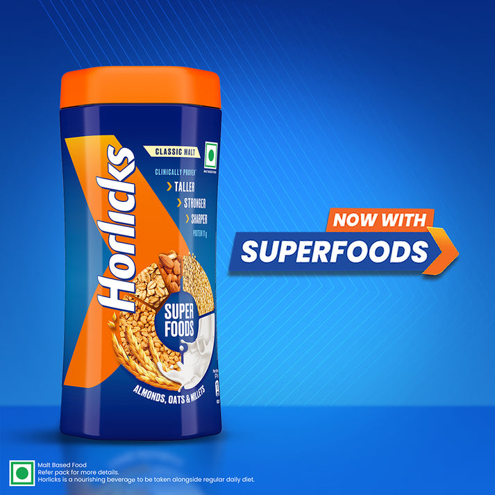 Buy Horlicks Superfood | Classic Malt | Kids Health & Nutrition Drink ...