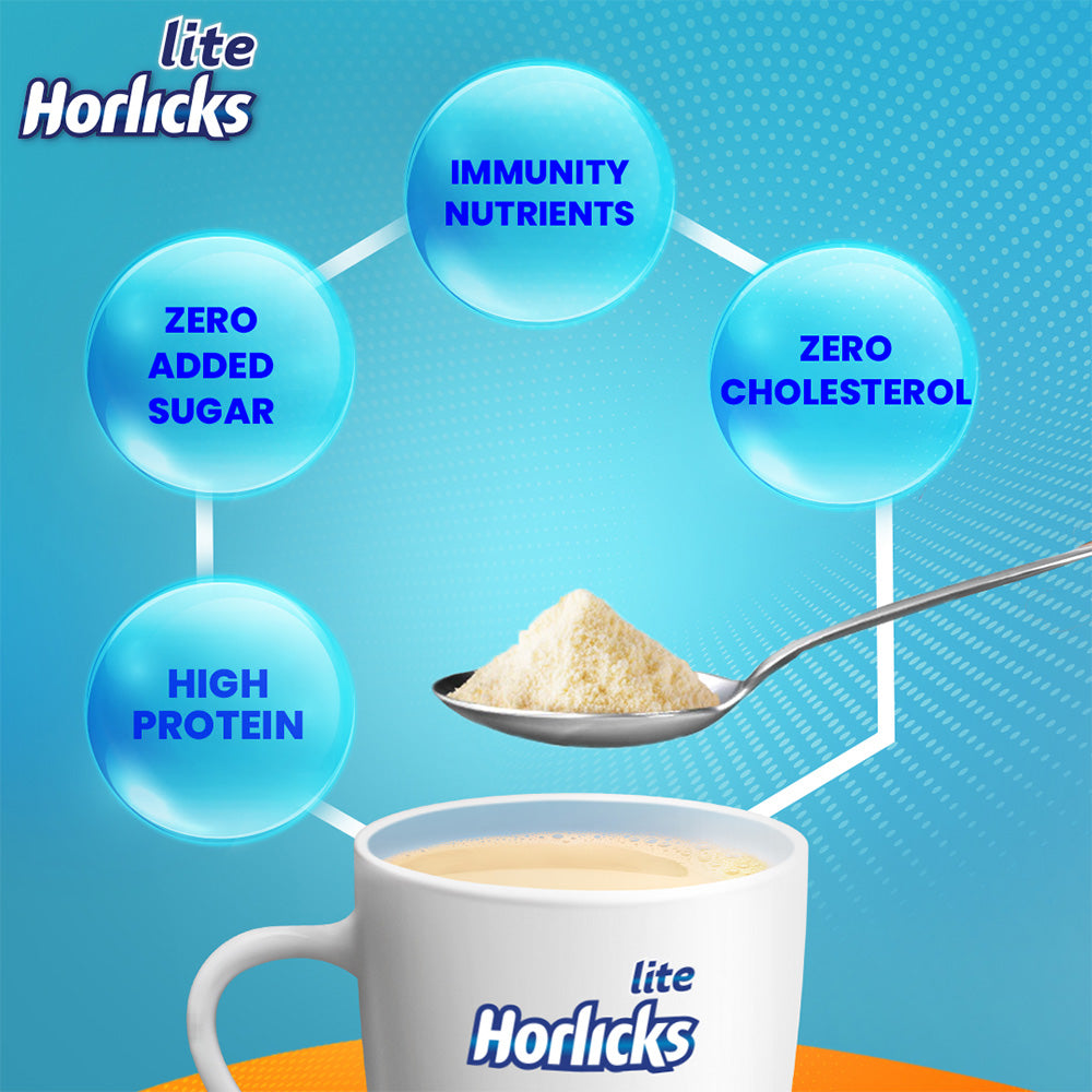 Buy Lite Horlicks | Regular Malt Flavour 400 gm Jar | Horlicks | Unilever