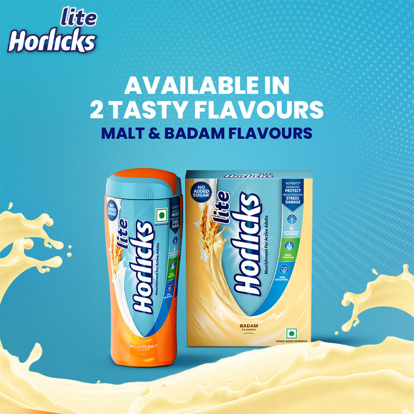Buy Lite Horlicks | Regular Malt Flavour 400 gm Jar | Horlicks | Unilever