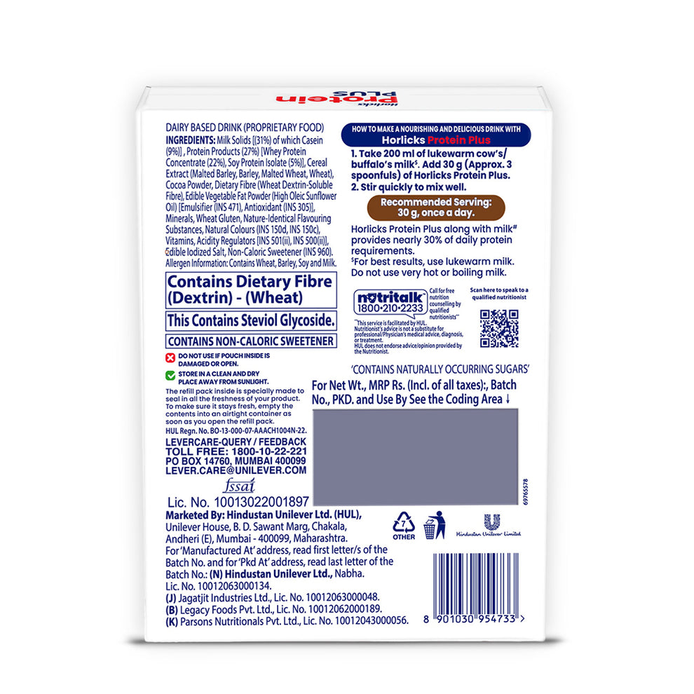 Horlicks Protein Plus Chocolate Flavour | Horlicks | Unilever